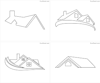 Four Coloring: Free printable Roof coloring pages for kids