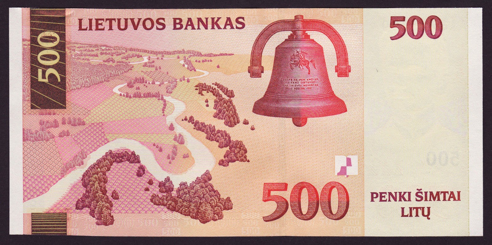 Lithuania 500 Lithuanian Litas banknote 2000 Vincas Kudirka|World ...