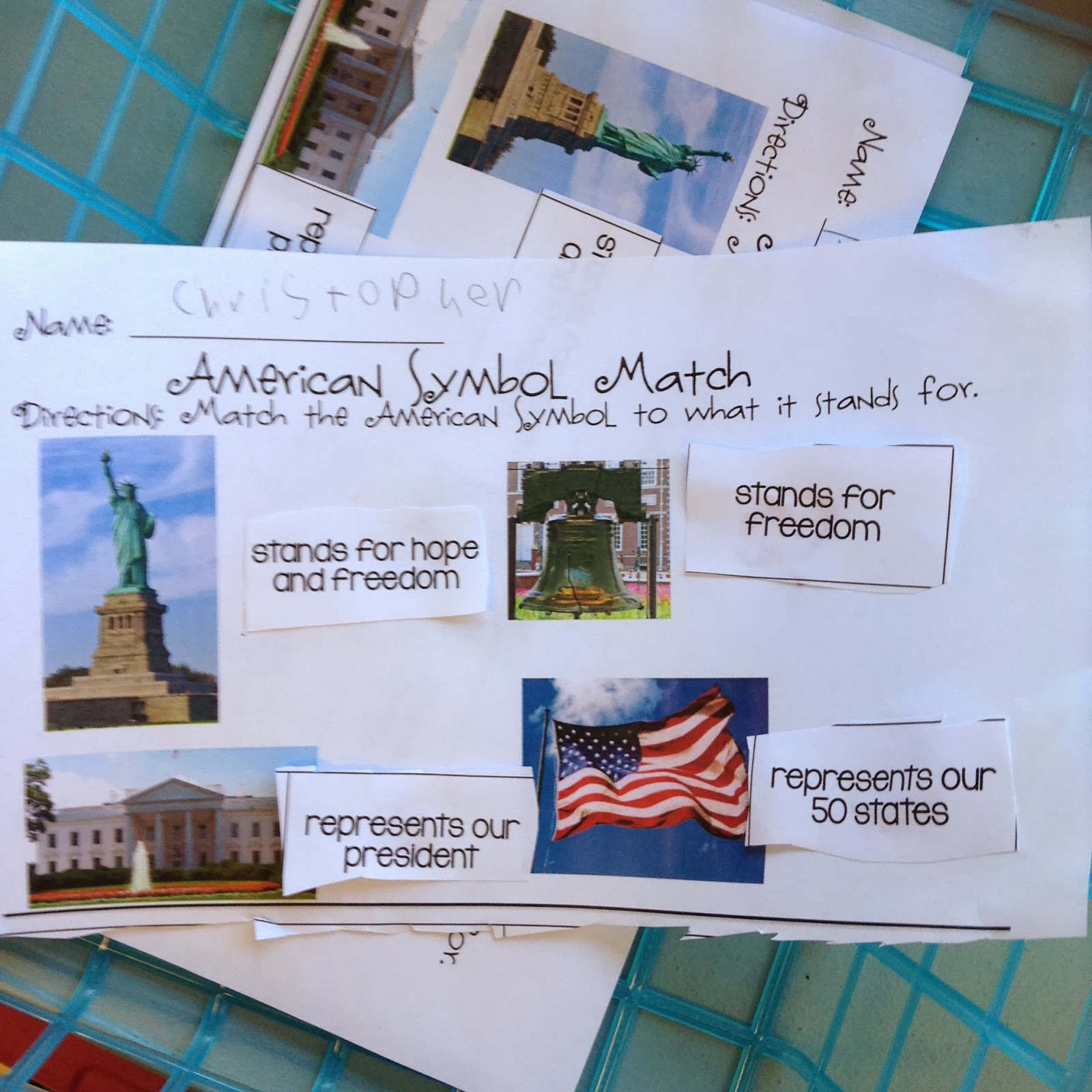Searching for Teacher Balance: Gallery Walk - American Symbols {Freebie}