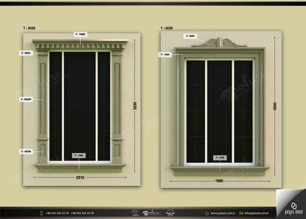 Pencere söve modelleri - dış cephe pencere süsleme | Polyes Dekor