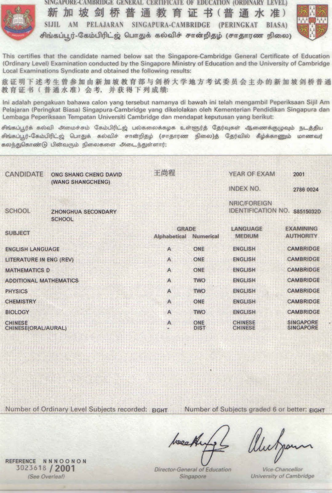 Mr Ong's Exam Revision