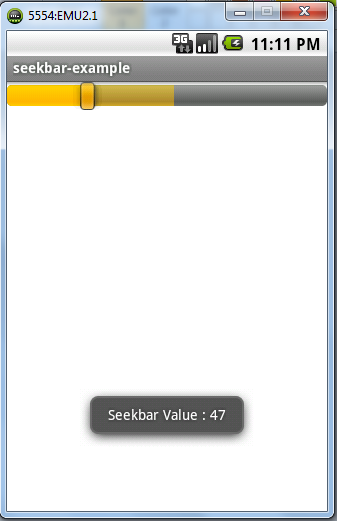 Android Practices Seek Bar Example In Android