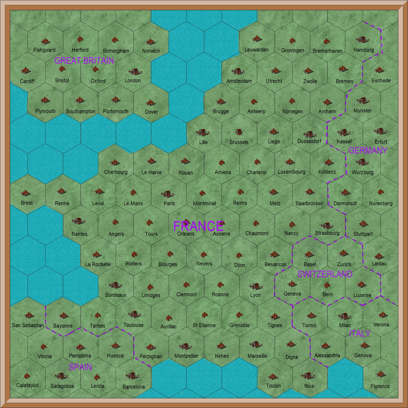 napoleonic wargaming: Campaign Maps – France and Italy