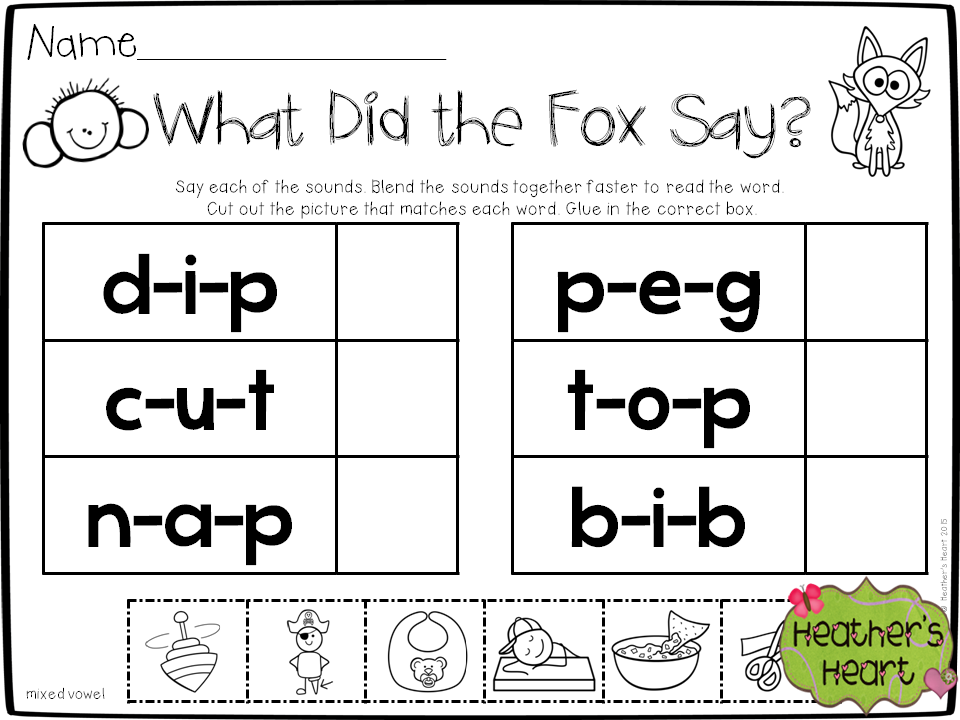 Heather's Heart: What Does the Fox Say? Phoneme Blending Fun