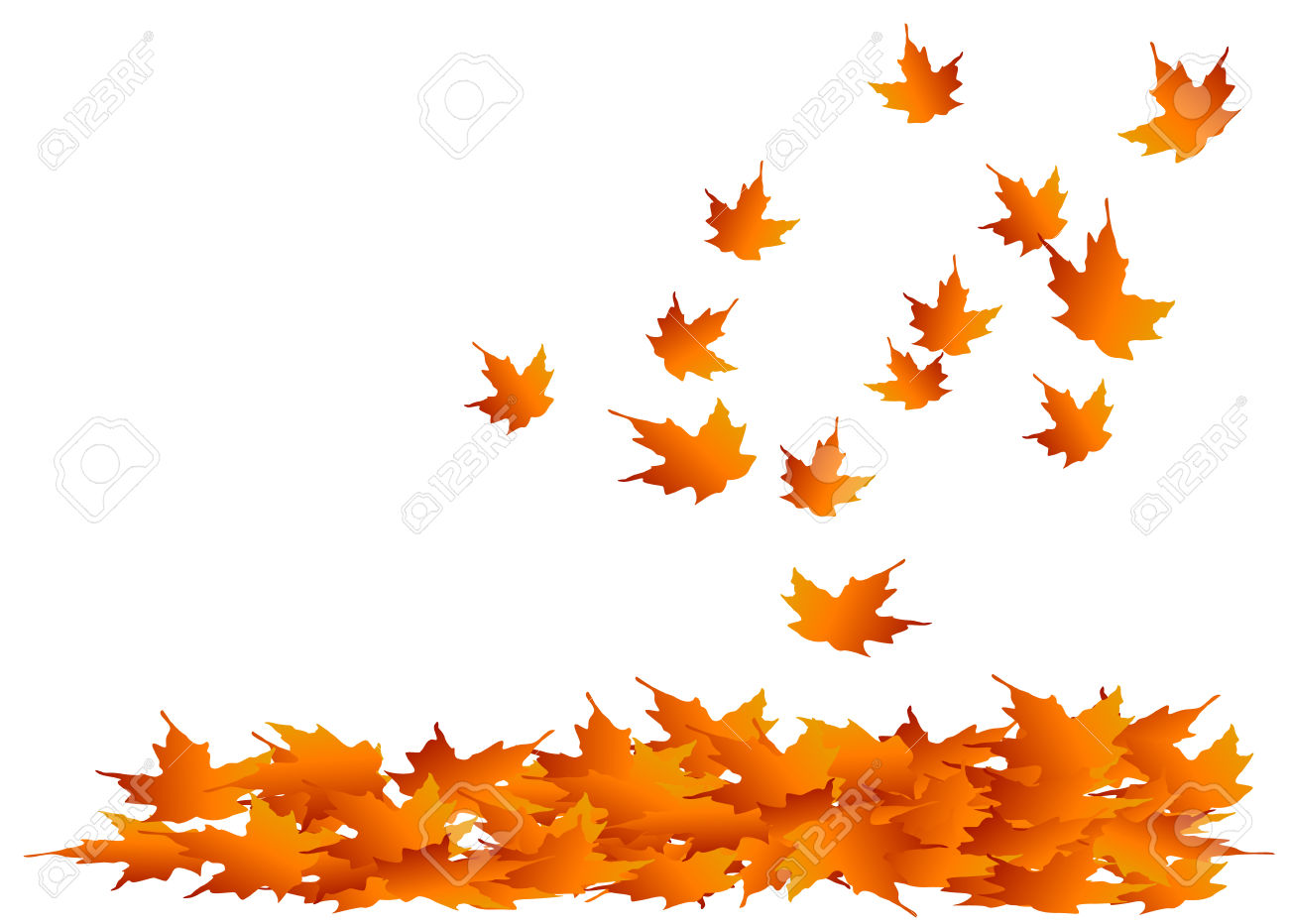 Falling Autumn Leaves Clip Art