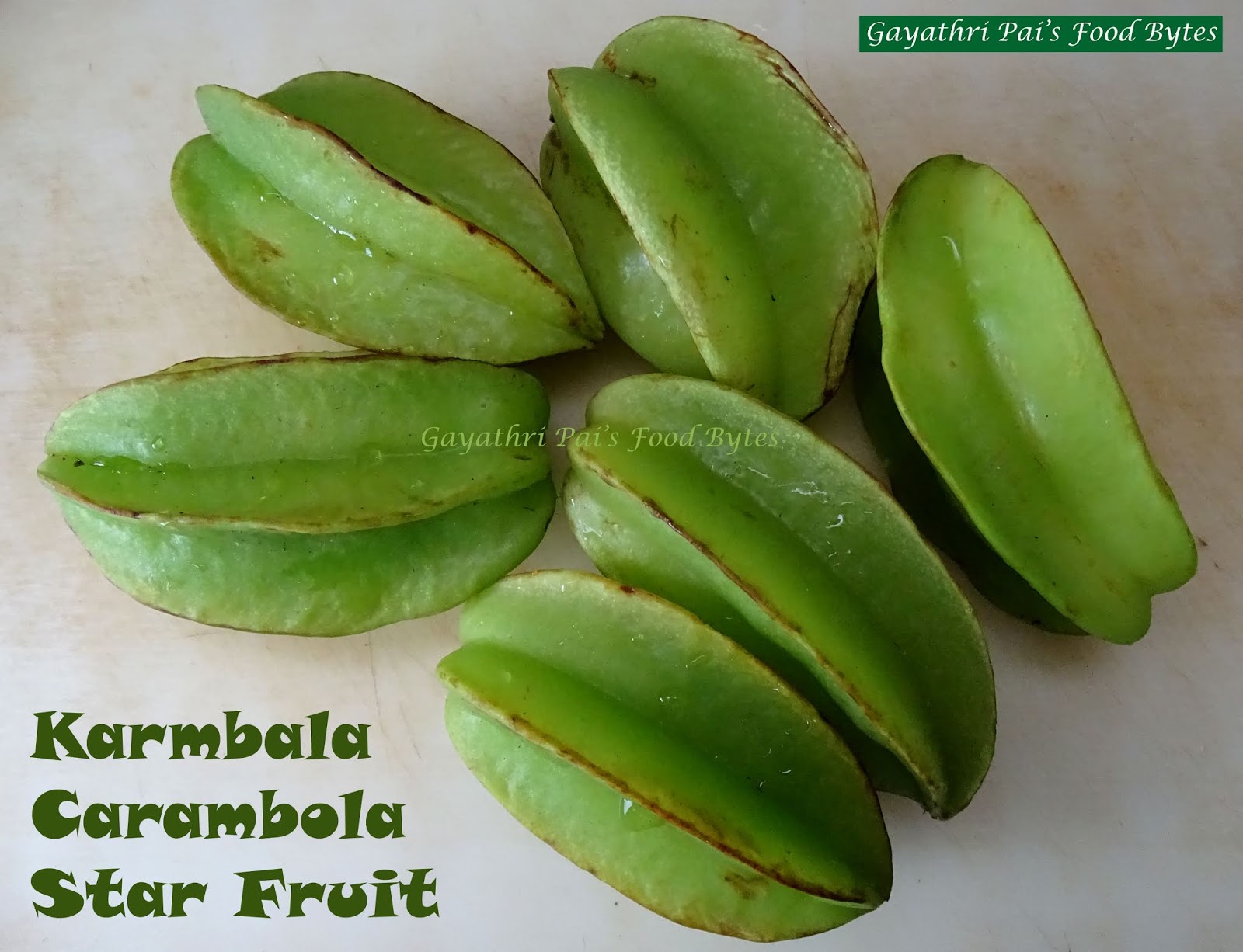 Gayathri Pai's Food Bytes: Spicy Karmbala Nonche / Starfruit (Carambola ...