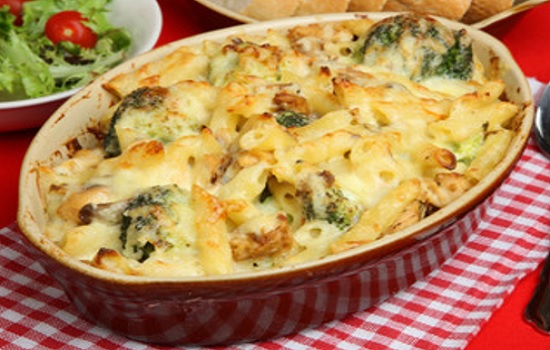 Fideos con brocoli gratinados | Recetas de Cocina faciles.