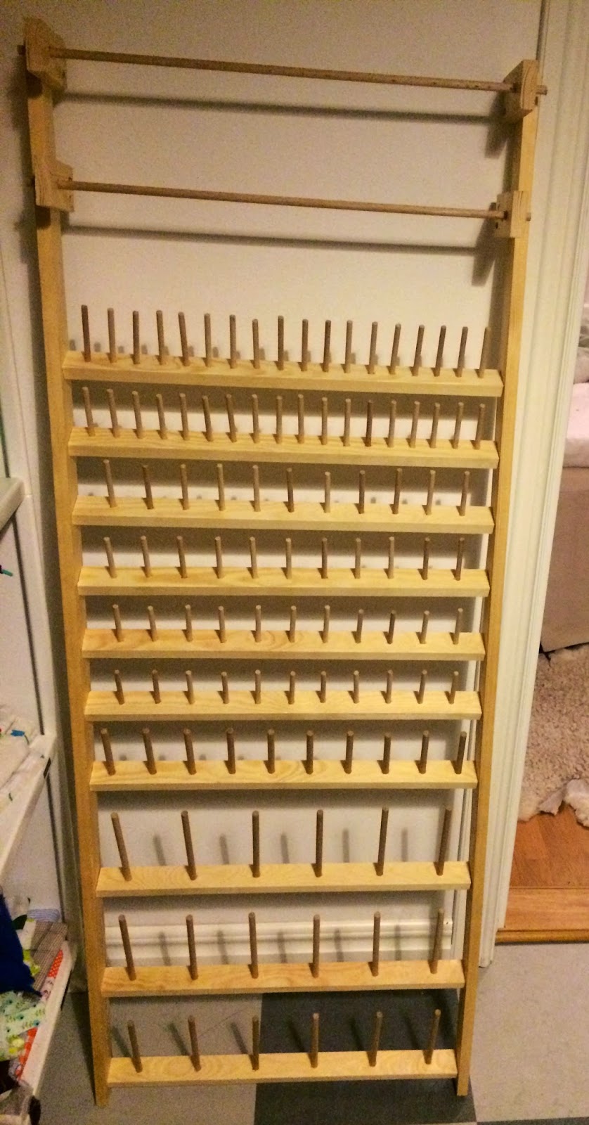 Sew sew sew your boat: Completed: a home made thread rack!