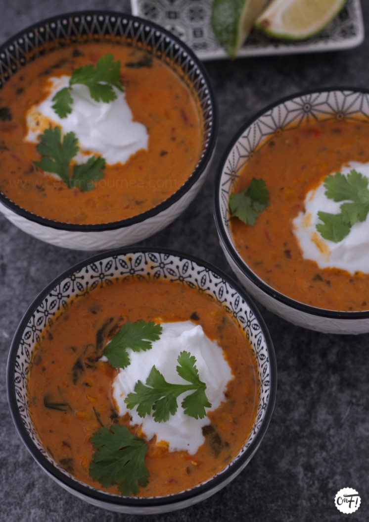 La soupe de lentilles corail au curry et lait de coco de Yotam Ottolenghi
