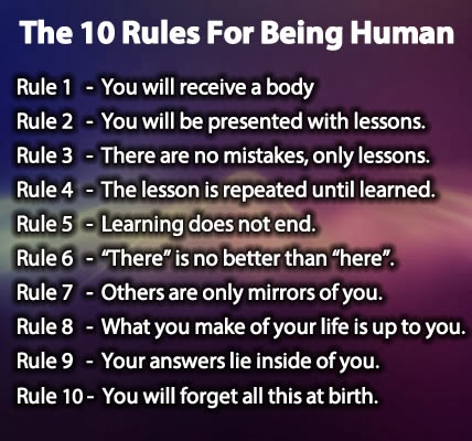 The Ten Rules For Being Human | Health News Channel