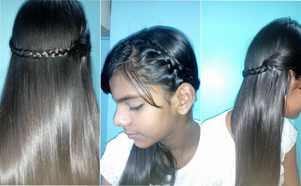 Easy lace braid 3(three) strand hairstyle
