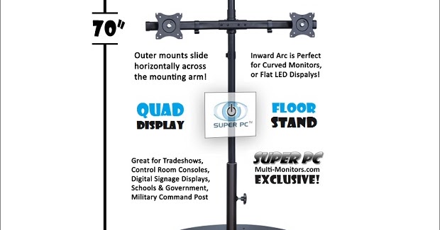 Multi-Monitor Tips and Tricks: SUPER PC | Quad Monitor Floor Stand ...