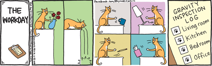 Mystery Fanfare: Cartoon of the Day: Cat's Work Day