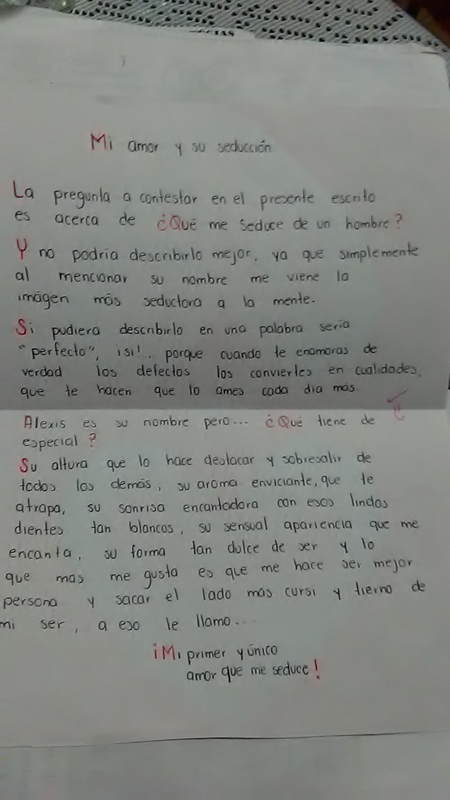 Escrito de un tema de interés ~ Producción de textos escritos