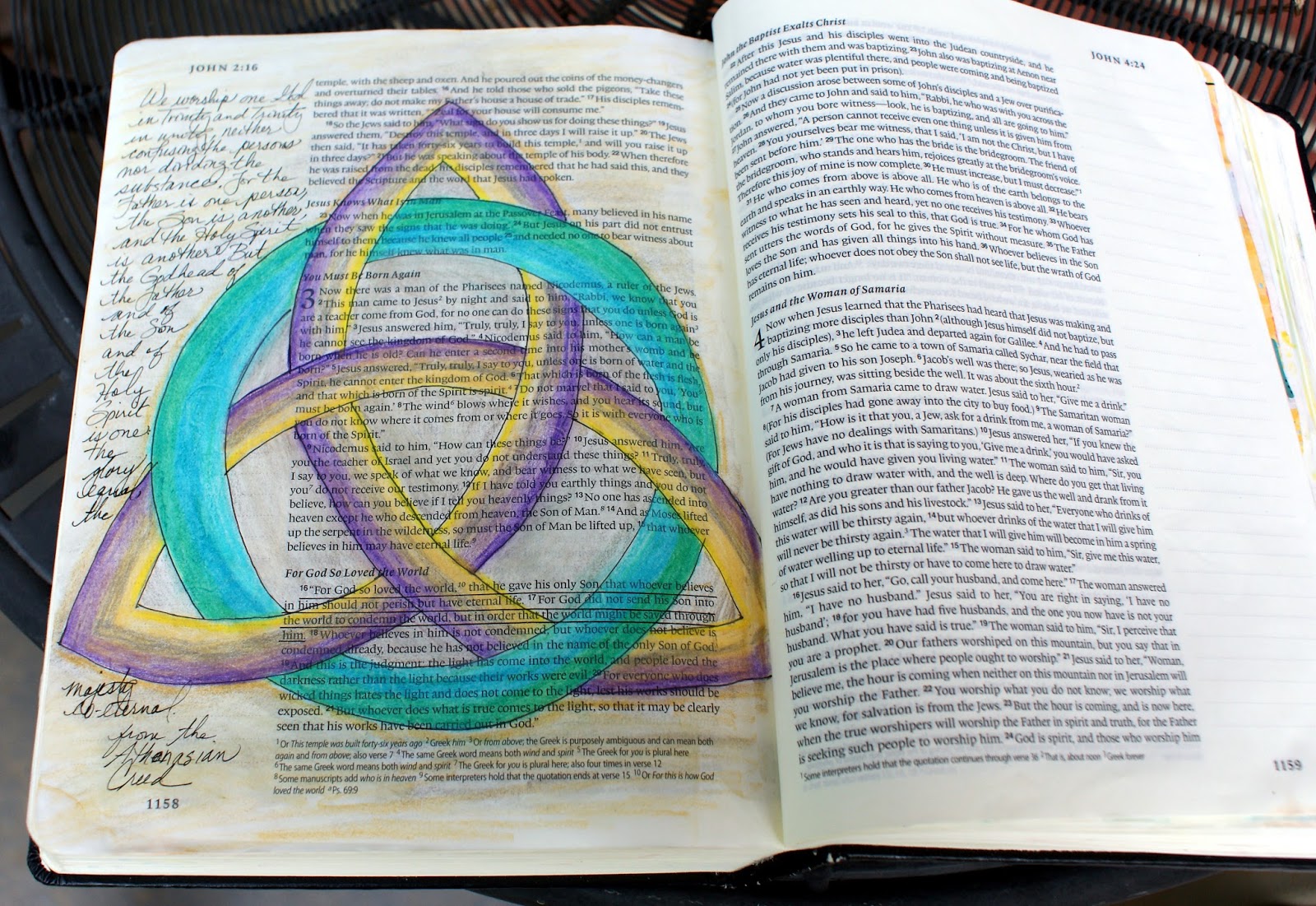 KarenScraps: Bible Journaling - Trinity Sunday