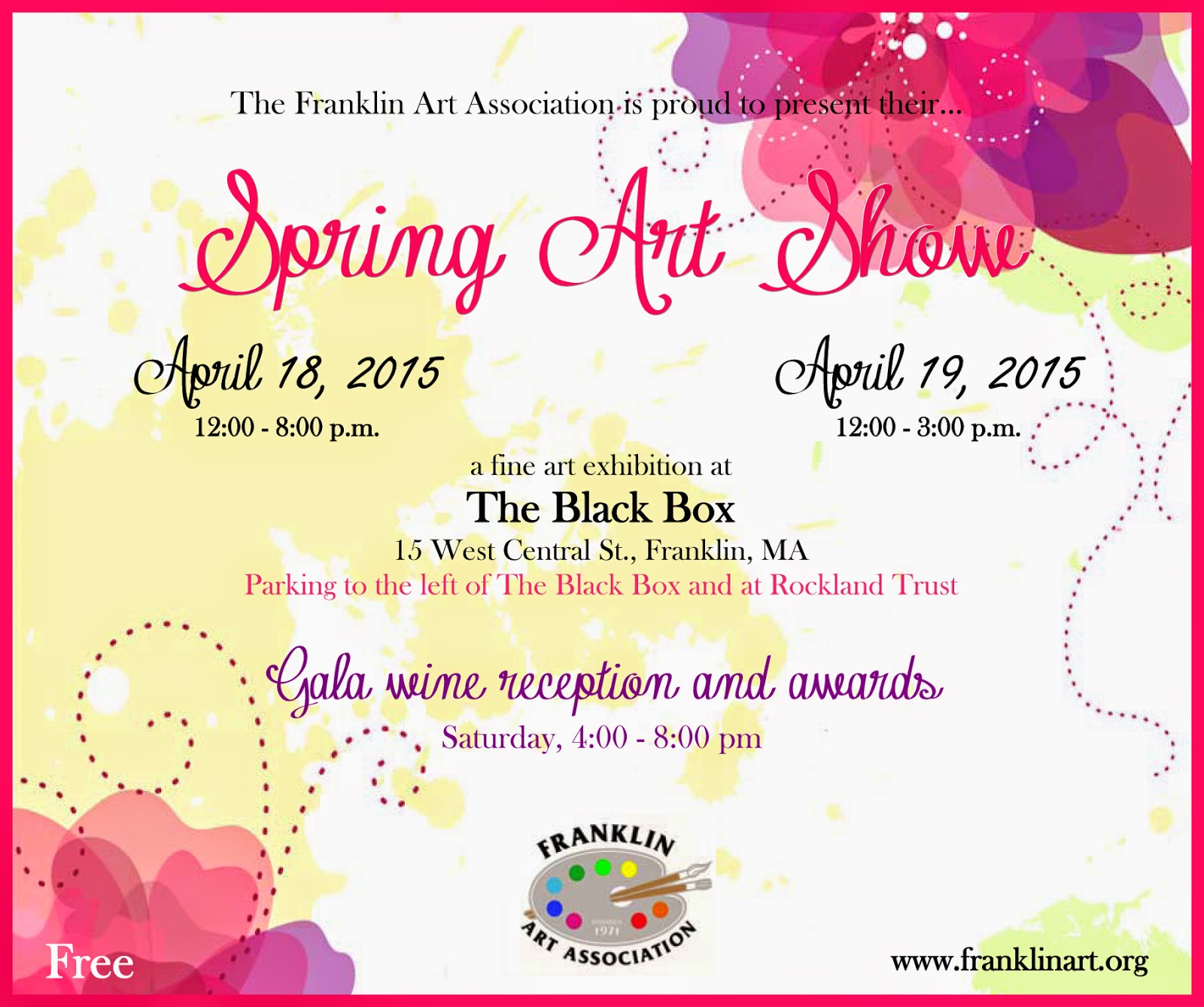 Franklin Matters: Reminder: Spring Art Show at THE BLACK BOX - Apr 18-19