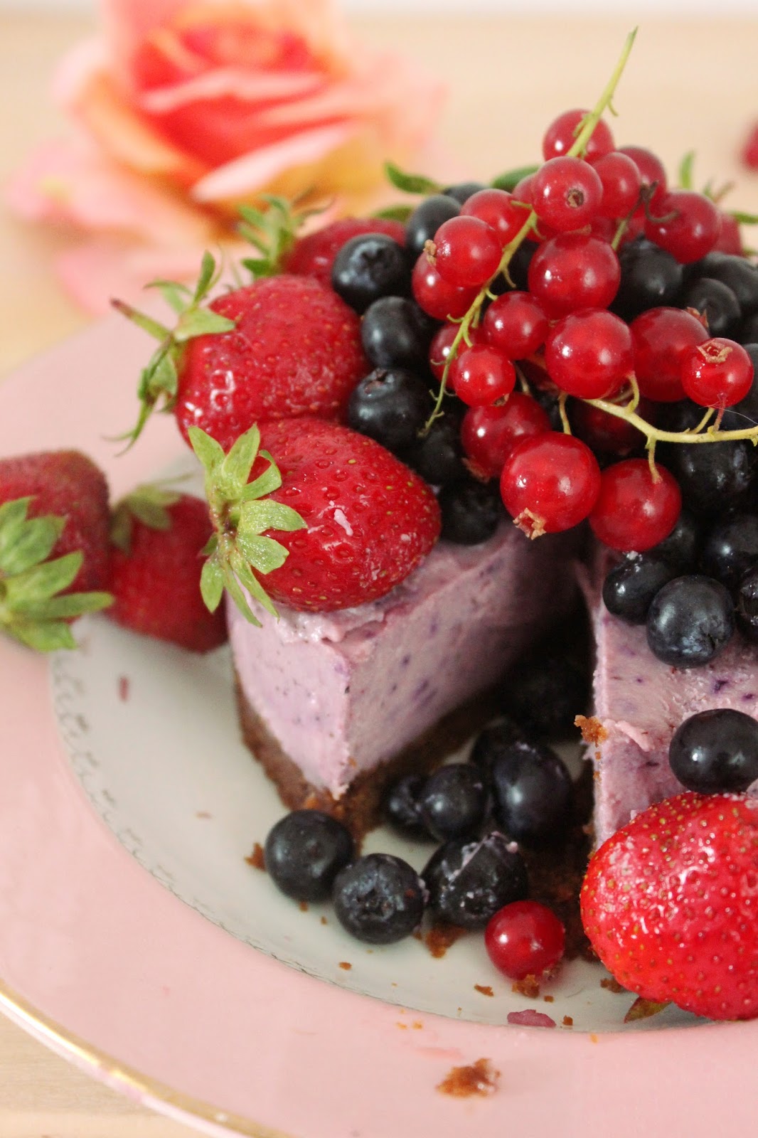 Cheesecake vegan aux fruits rouges