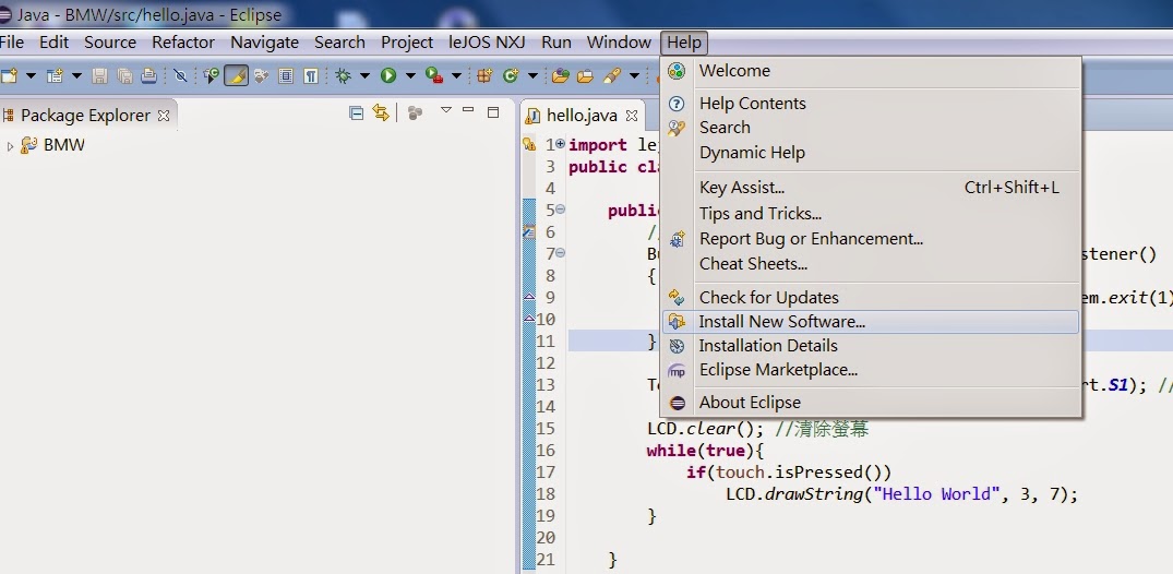 樂高 Lego 與 Arduino 機器人: LEGO mindstorms NXT 執行Java的準備動作