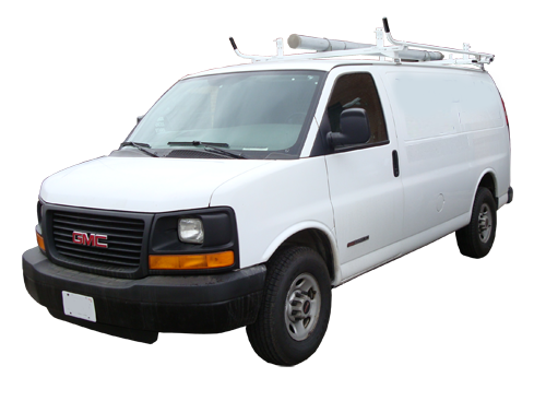 Van, Minivan, SUVs Aluminum Ladder Racks - Van Shelving: Van Ladder ...