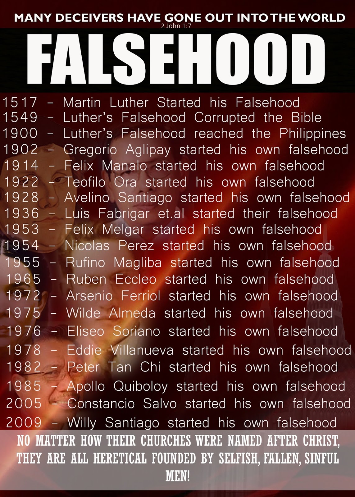 In Defense of the Church: 1517 - CHRISTIANITY WAS DIVIDED BY FALSEHOOD