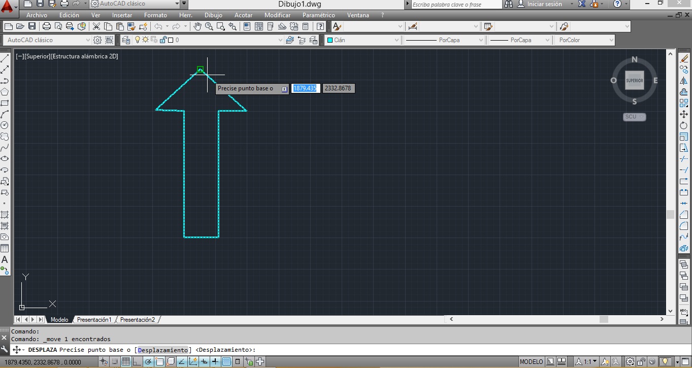 -Fijamos la posición de la copia, editamos la distancia o ubicamos a ...