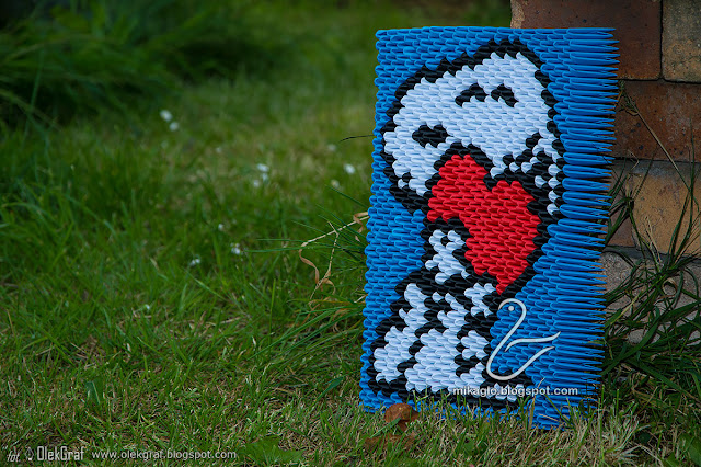 Origami 3d - mikaglo: 271. Snoopy z origami / 3d origami Snoopy picture