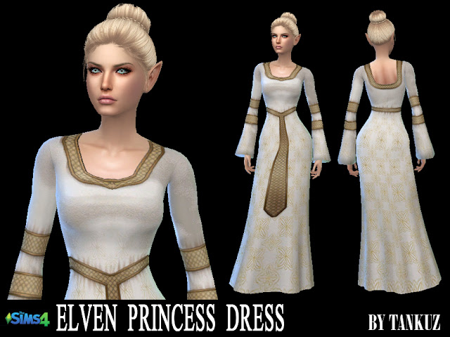 Tankuz Sims 3 Blog: The Sims 4. Elven Princess Dress by Tankuz.