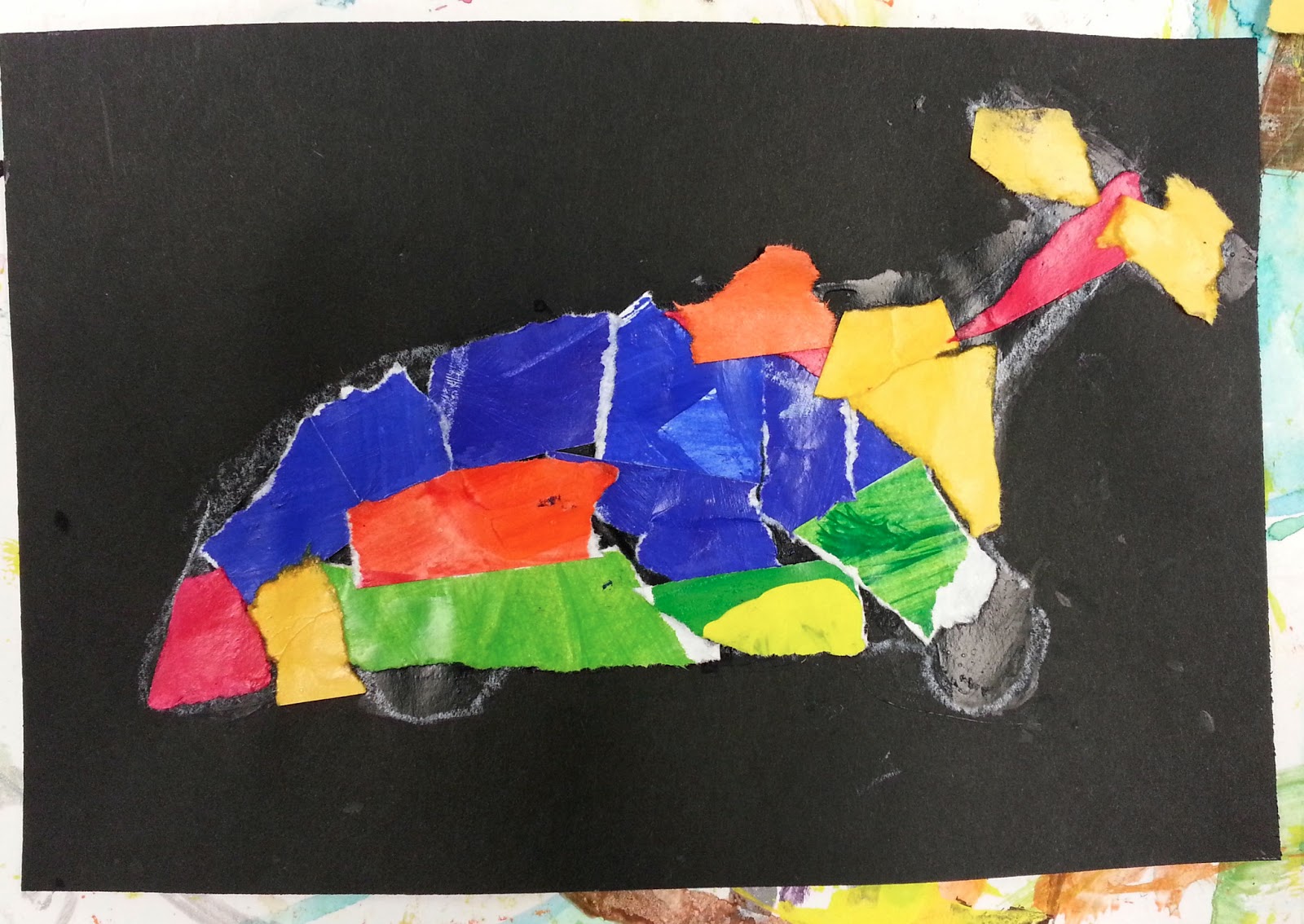 Recycled Torn Painted-Paper Mosaics (1st) | Art with Mrs. Nguyen