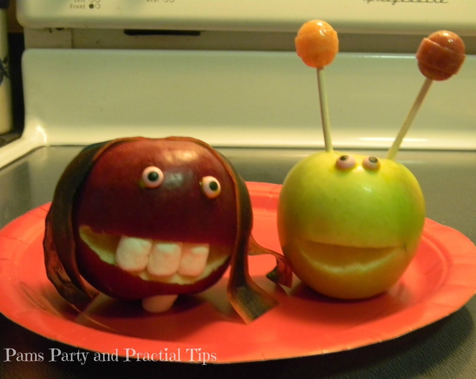 Pams Party & Practical Tips: Apple Candy Monsters and the Apple Party ...