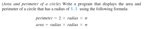 Program To Calculate Area and Perimeter Of A Circle | Computer Science ...