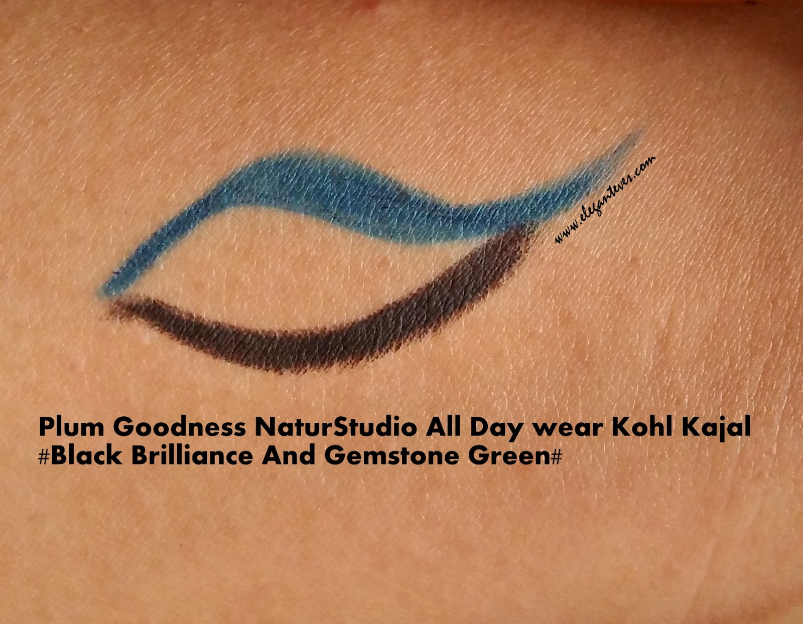 Plum Natur Studio All Day Wear Kohl Kajal Review, Swatches (Black ...