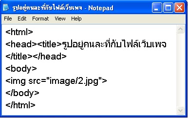 สอนภาษา html: การแทรกรูปภาพ