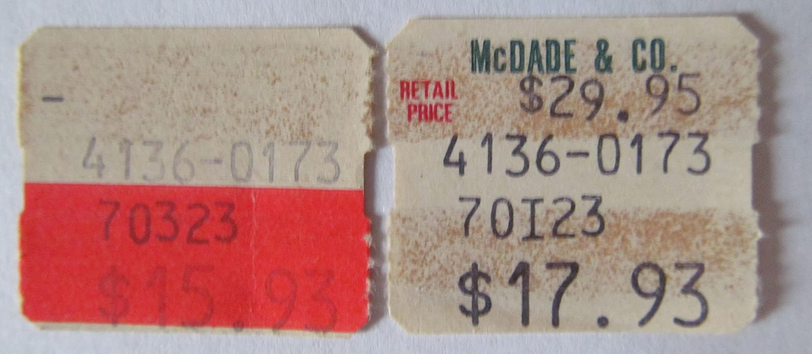 Trip to the Mall: Price Tag Chronicles: Old & Vintage Store Stickers