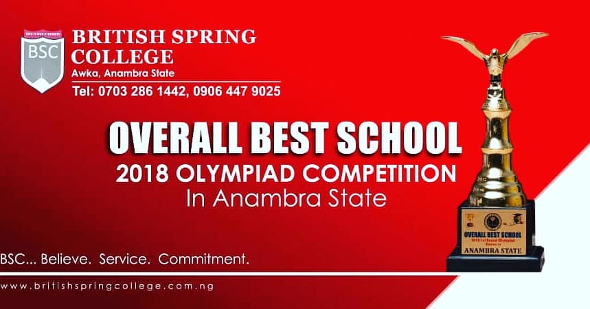 British Spring College, Awka 2019/2020 Admission Window