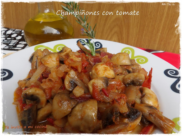 Champiñones con tomate y jamón | Cocina