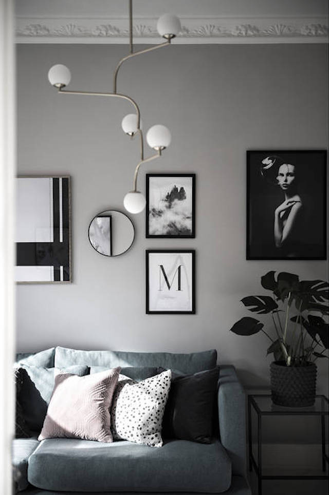 my scandinavian home: A calm grey Swedish space with a hint of blue