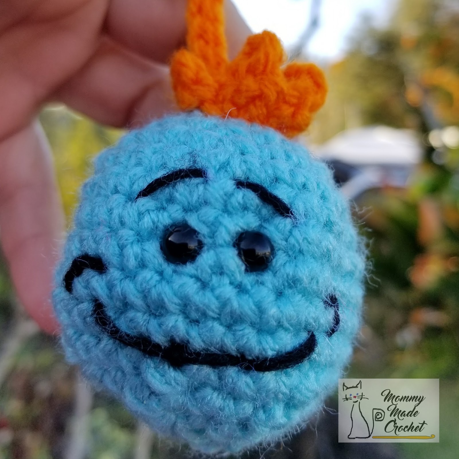Mommy Made Crochet: Mr Meeseeks keychain *** free crochet pattern
