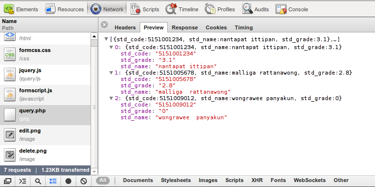 nascent: AJAX (jquery) request PHP JSON