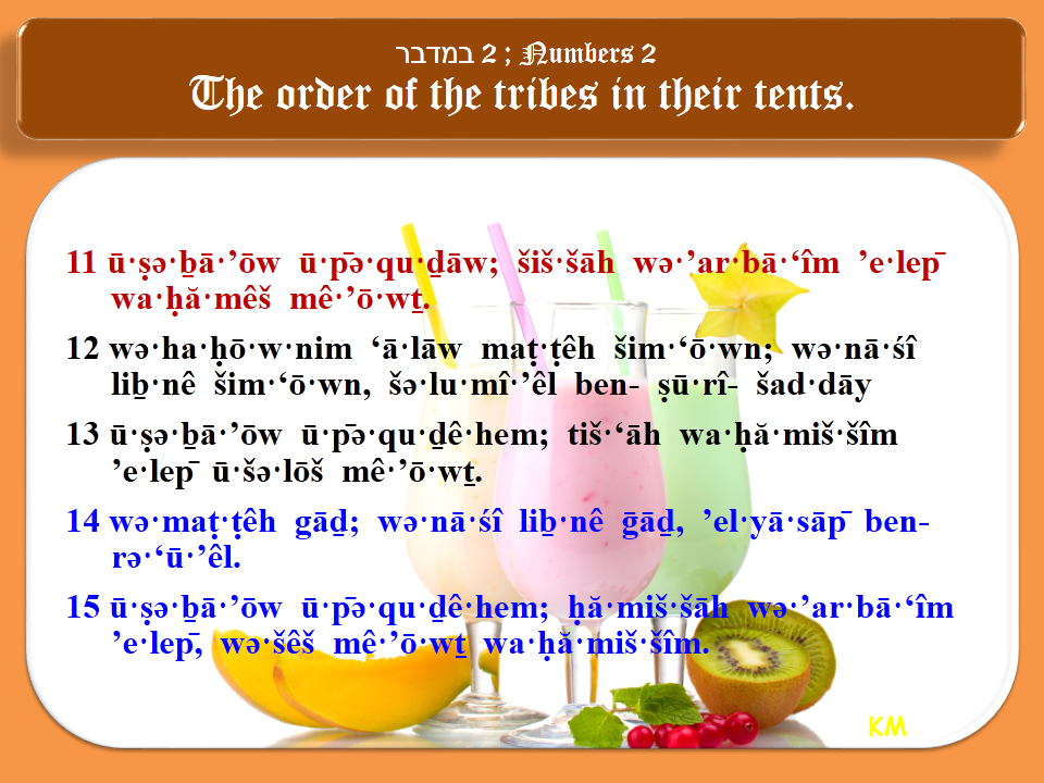 ALKITAB IBRANI - HEBREW BIBLE: במדבר 2 ; Numbers 2 - The order of the ...