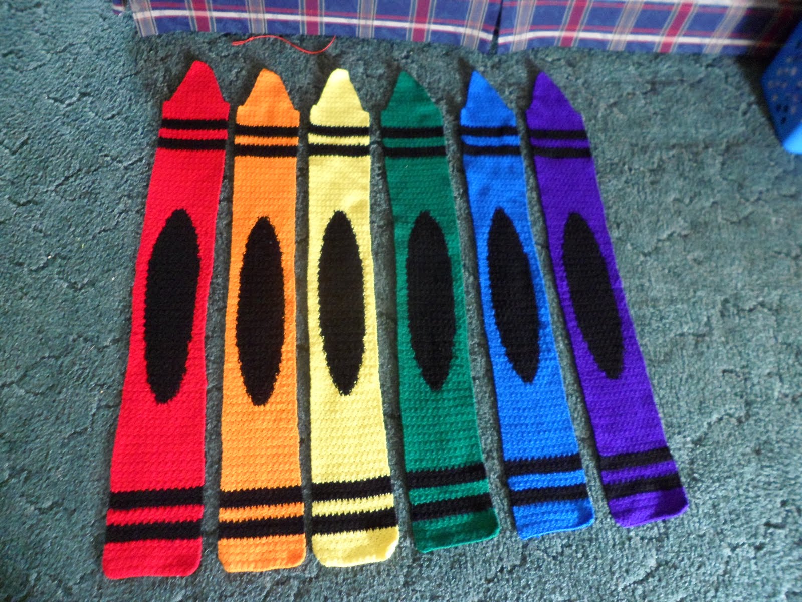 Peace, Love, and Crochet: Color Me Crayon Rug/Blanket