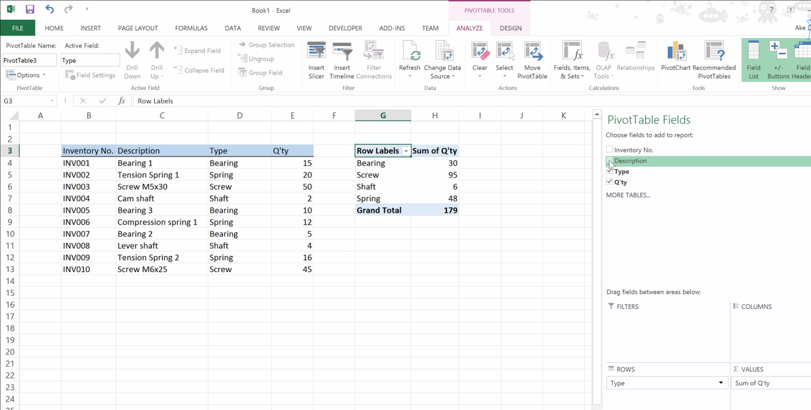 Ake Dynamic Pivot Table And Array Formula To Sum Total Qty