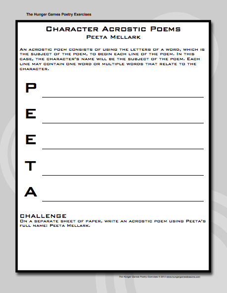 Hunger Games Lessons: Celebrate Poetry Hunger Games Style!