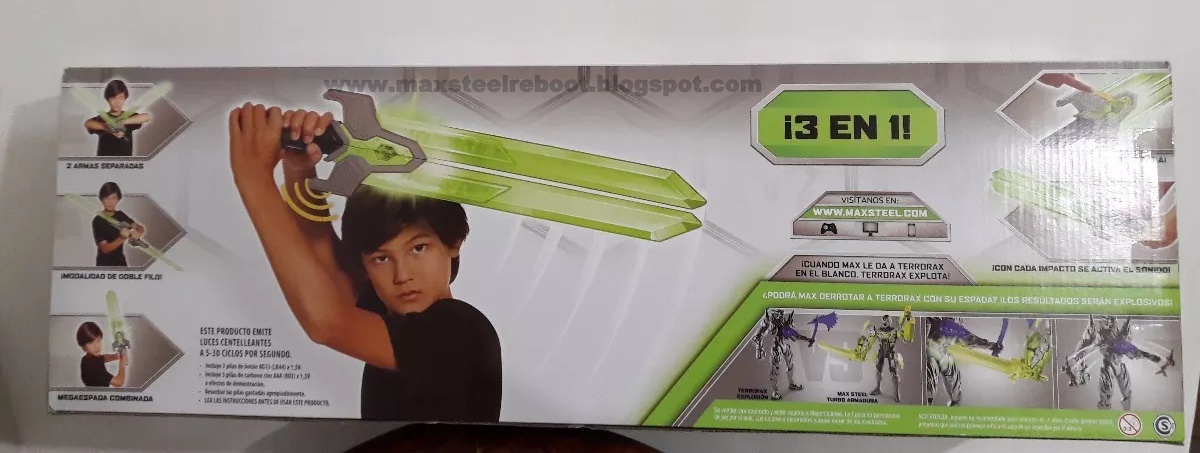Max Steel Reboot: Max Steel Turbo Espada 2017 verde para juego de rol