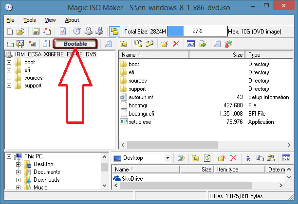How To Create Bootable Windows 10/8.1/7 ISO Image From Files/Folders ...