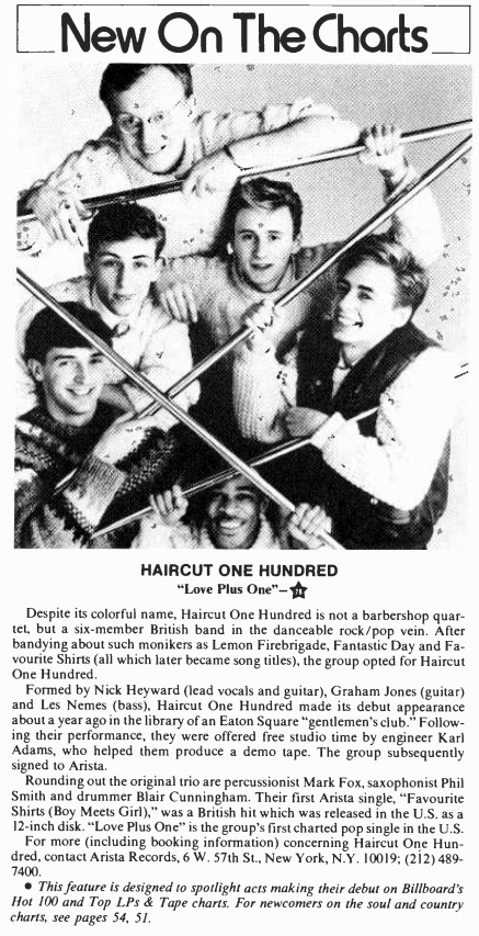 1976-1985: My Favorite Decade: Love Plus One - Haircut One Hundred (1982)