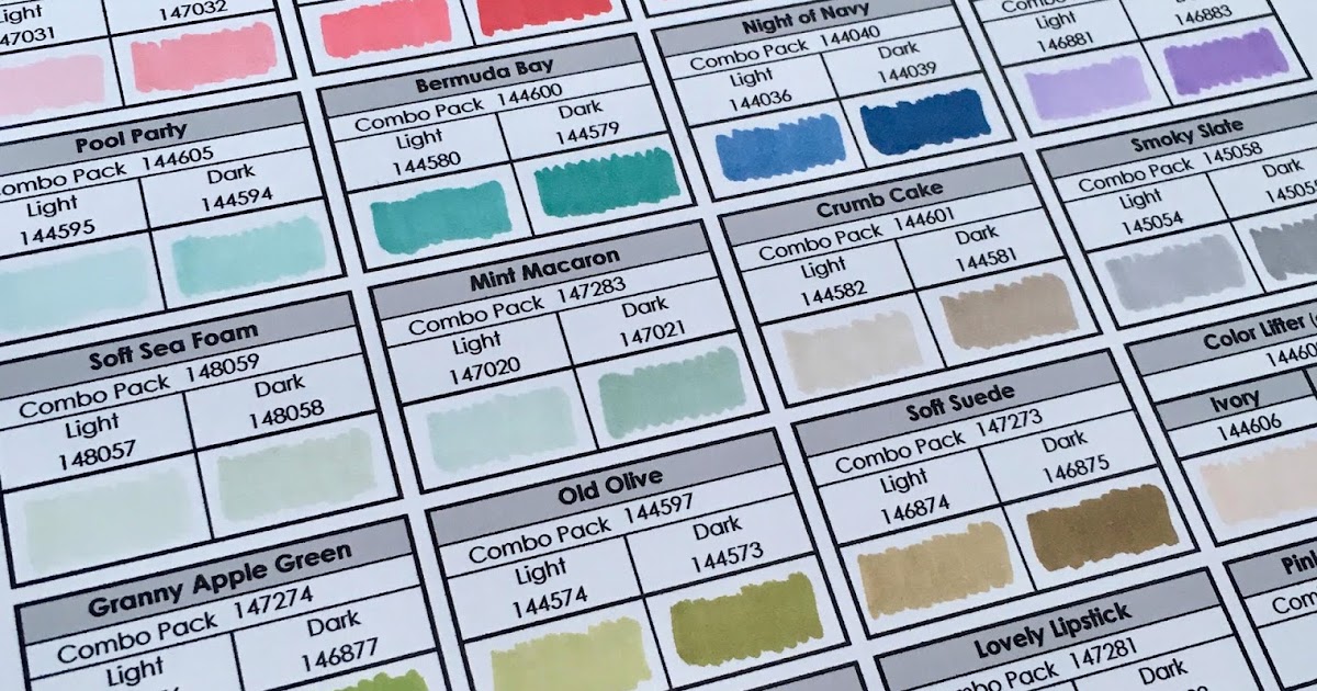 colour me happy: New Stampin' Blends & updated colour chart pdf