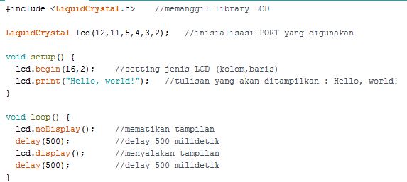 Belajar Arduino - Menyalakan LCD