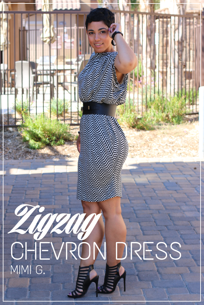DIY Chevron Dress Restyled + Pattern V8898 |Fashion, Lifestyle, and DIY