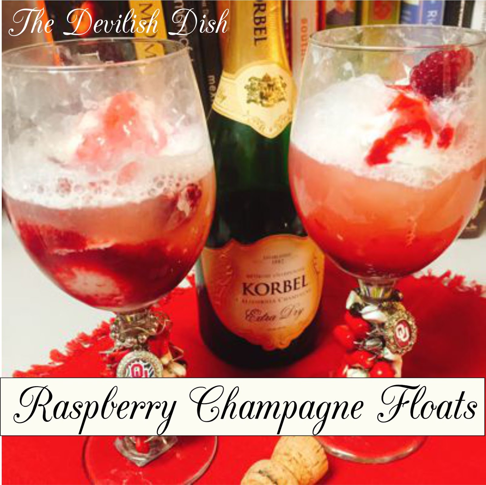 The Devilish Dish: Raspberry Champagne Floats