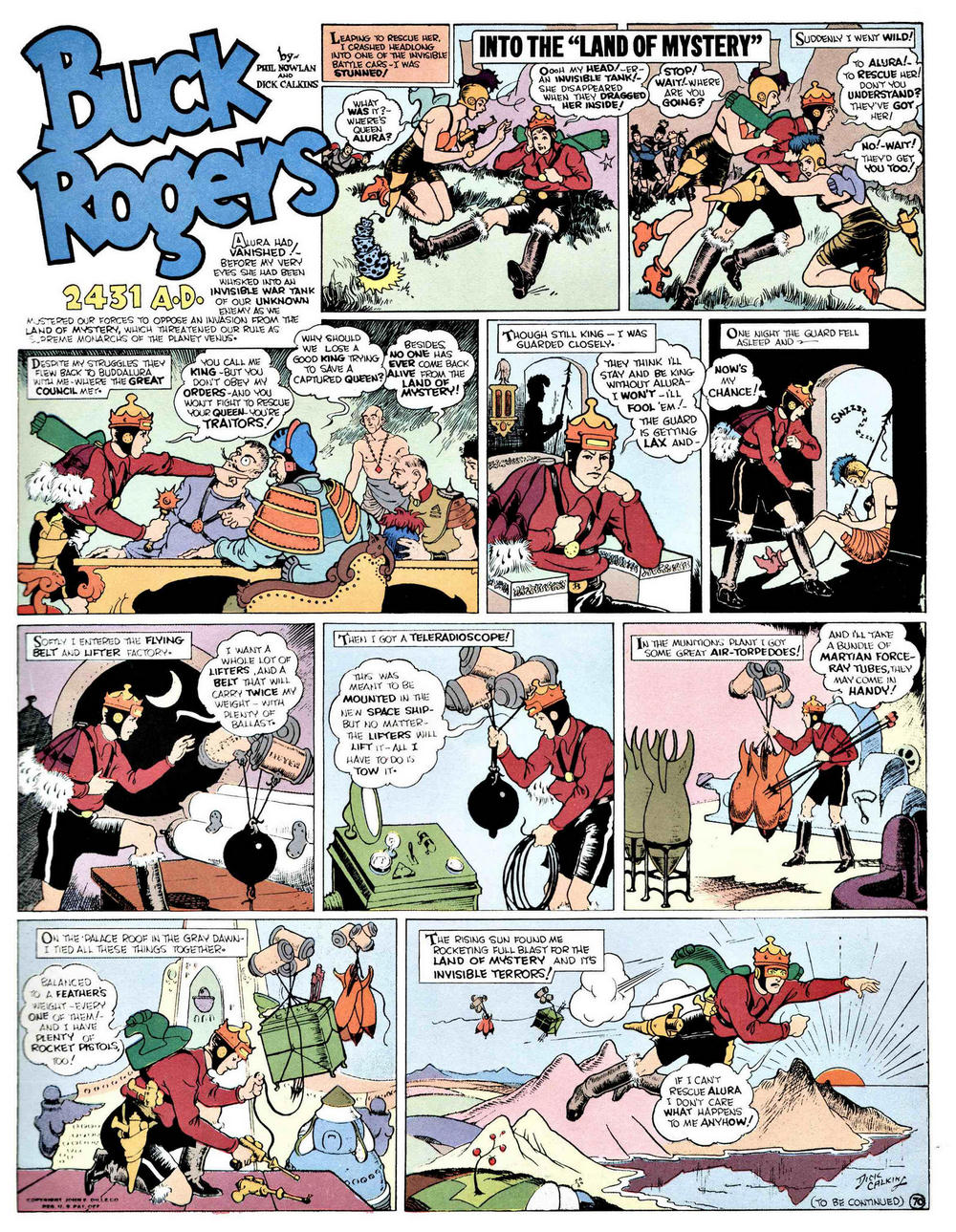 Hairy Green Eyeball 3: BUCK ROGERS — Sunday comic strips 1931 — Hairy Green Eyeball 3: BUCK ROGERS — Sunday comic strips 1931 —